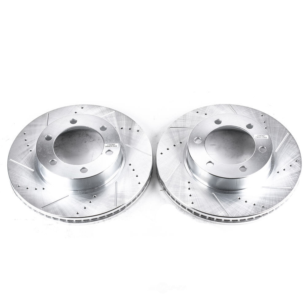 Disc Brake Rotor Set-Front Drilled, Slotted and Zinc Plated Brake Rotor ...