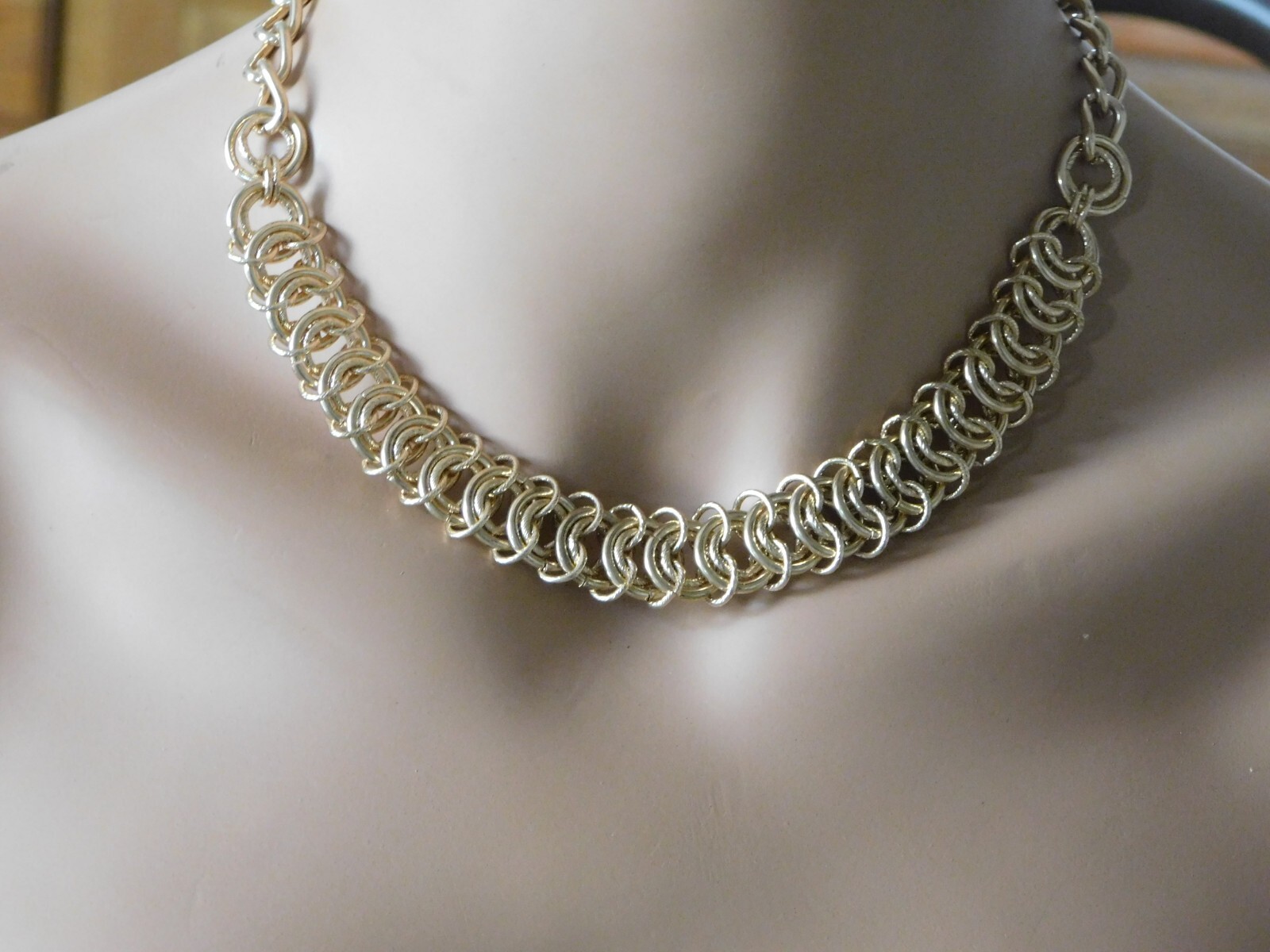 Vintage Monet Gold tone Chunky Chain Link Choker / Co… - Gem