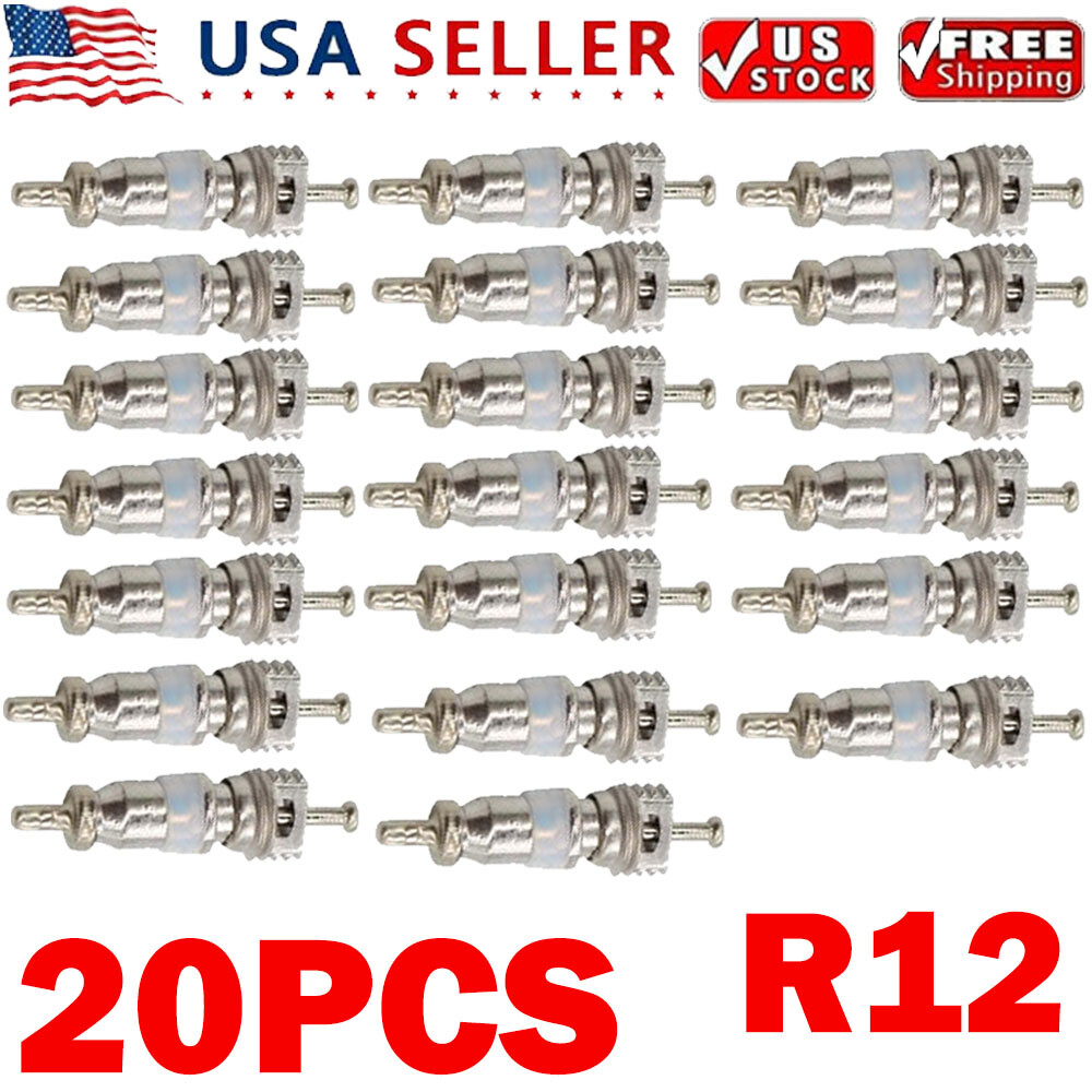 20Pc Valve Core Valves For Schrader R134A R12 1/4" Cores HVAC USA | eBay