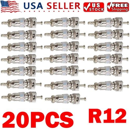 20Pc Valve Core Valves For Schrader R134A R12 1/4" Cores HVAC USA | eBay