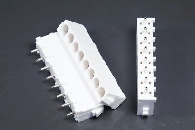 Lot of 3 641828-1 TE Conn Connector Header 8 Pos 1 Row 1/4" Male Vert ...