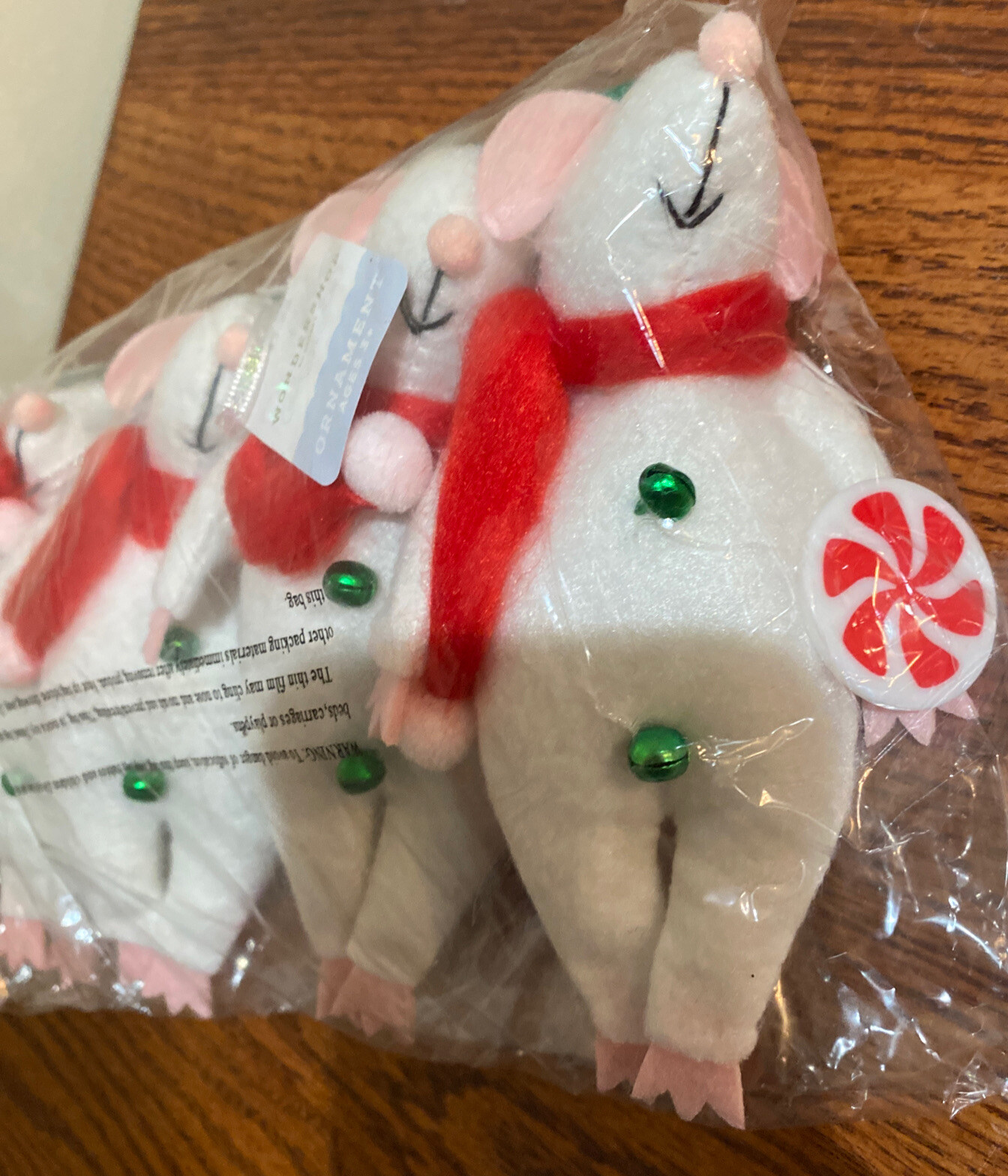 Target Wondershop Felt Fabric Mouse Ornament Christmas NEW Lot 4 | eBay