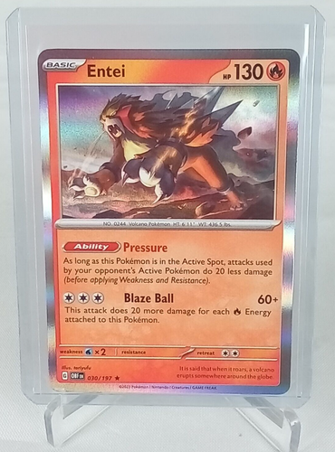 Entei 30/197 Rare Holo Pokémon Card 2023 | eBay
