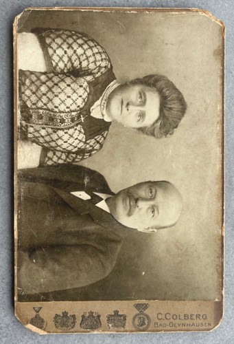 Photography C. Colberg Bad Oeynhausen 1911 Germany Jewish couple ...
