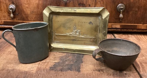 original collection of x3 ww1 items , German and British , very ...