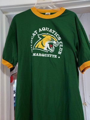 Marquette Mi NMU Wildcats Aquatics Club T-Shirt XL | eBay