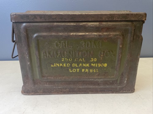 US Military CAL 30 M1 Ammunition Ammo Can World War II Crown Flaming ...