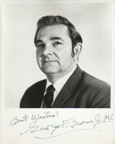George E. Brown Jr. Autographed 8x10 & TLS 1972 California Politician D ...