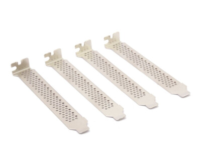 4x Computer PC Full Height Standard PCI Slot Cover Vented Plate Bracket ...