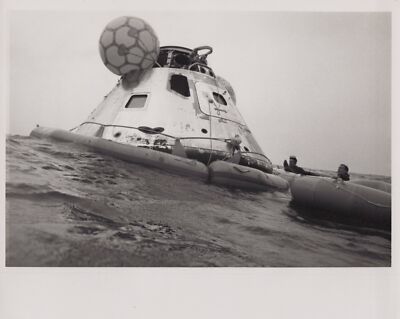 Apollo 7 | RARE NASA 1968 splashdown recovery with flotation collar ...