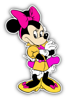 Minnie Mouse Serious Cartoon Car Bumper Sticker Decal 3'' x 5'' | eBay