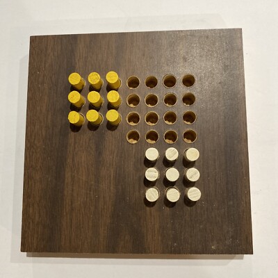 Switch Peg Puzzle Board Game Peg Jumping Game for 1 or 2 Players Retro ...