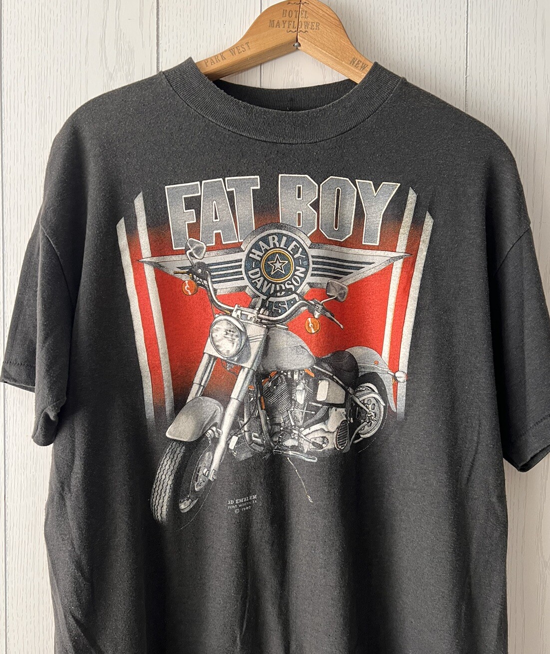 RARE 🔥 1990 Harley Davidson FAT BOY 3D EMBLEM NASHVI… - Gem