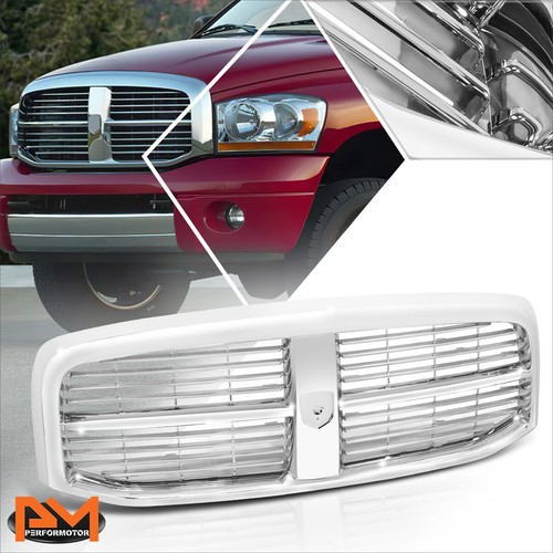 For 06-09 Dodge RAM 1500-3500 Chrome Horizontal Slats Insert Grille w ...