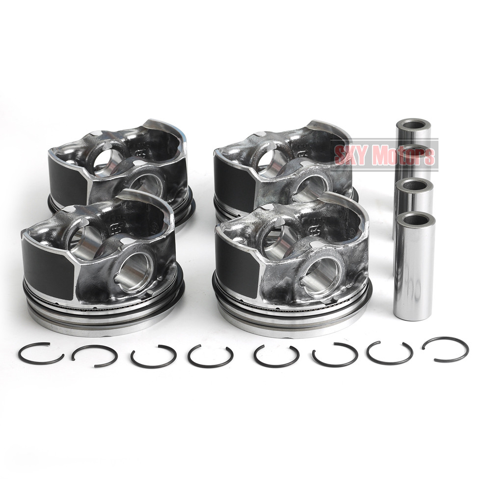 4pcs Oversize Pistons & Rings Set 83.01 +0.5mm For Audi VW 2.0 TFSI CCZ ...