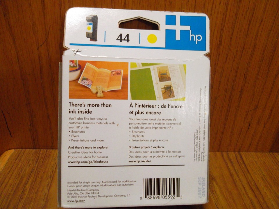 HP 44 Yellow Ink Cartridge | eBay
