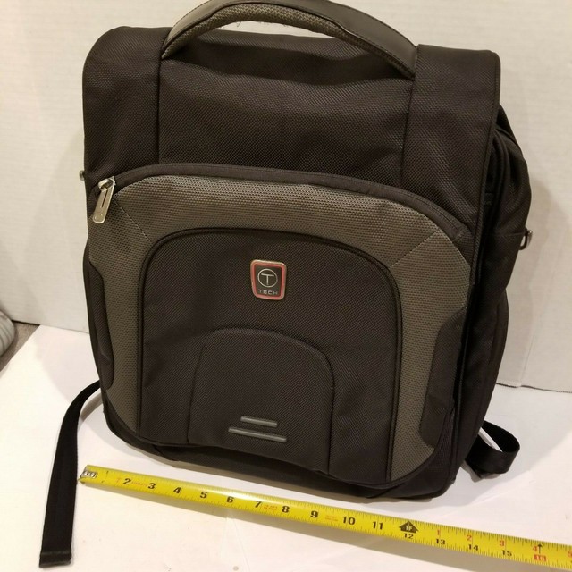 Black Tumi T-tech Laptop Bag Backpack Straps Essential Gear Convertible ...