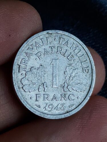 FRANCE 1 FRANC 1943 FRENCH coin Patrie free UK post Kayihan coins T94 ...