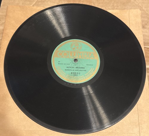 Columbia 78 RPM Mandolin & Guitar - Italian Dance E3502 V++ Ethnic | eBay