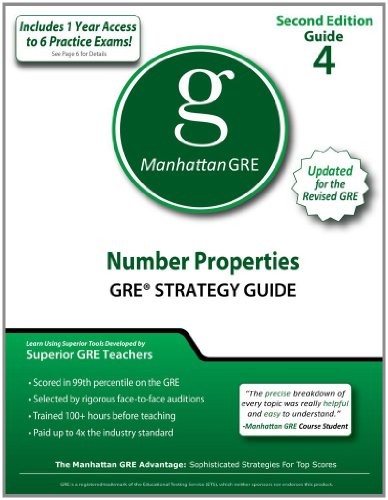 NUMBER PROPERTIES GRE STRATEGY GUIDE, 2ND EDITION By Manhattan - Gre ...