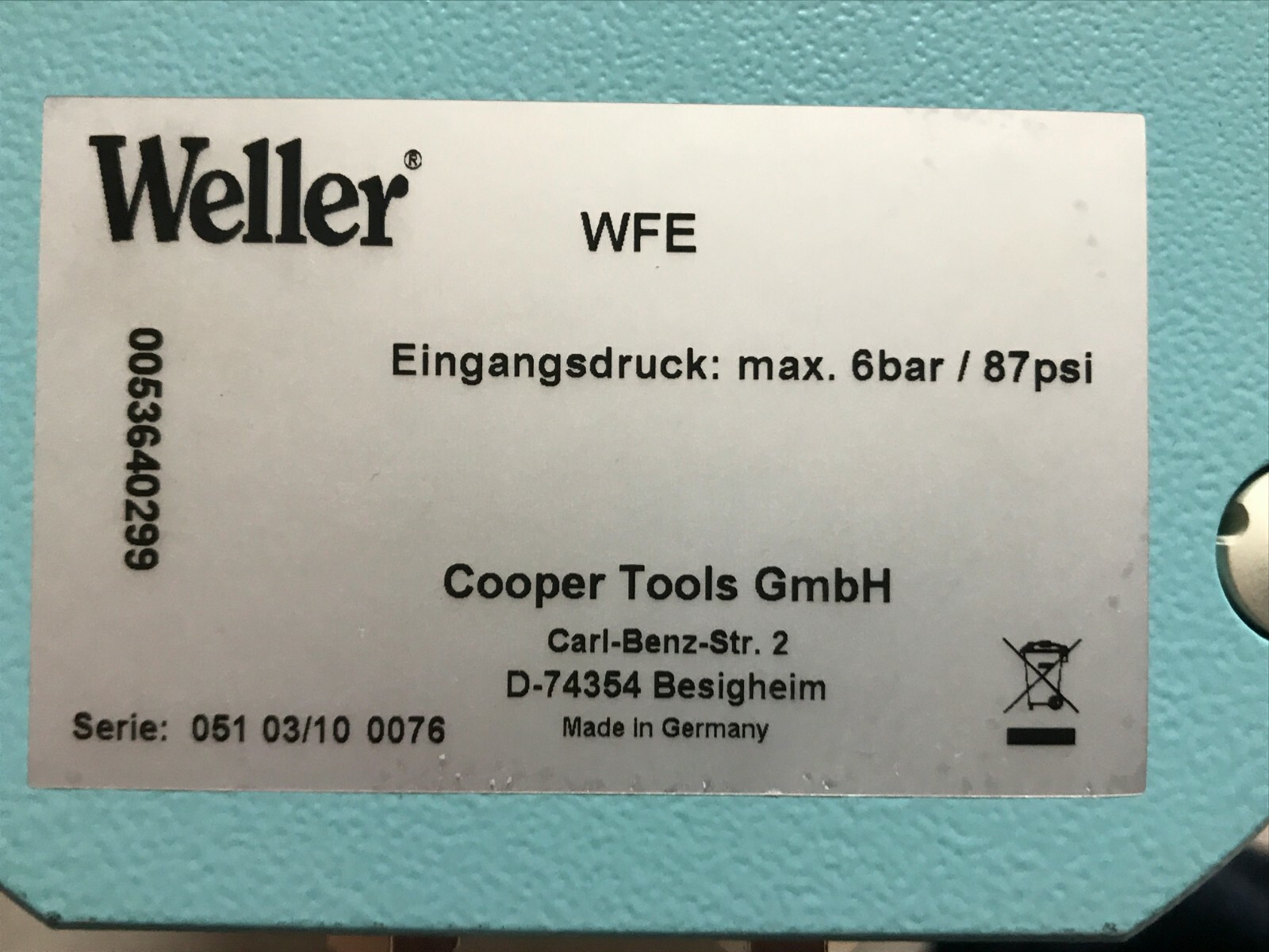 Weller WFE Lötrauchabsaugung 0053640299 Rauch Smog Absaugung Filter ...