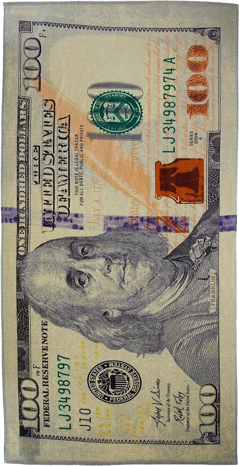 30"x60" $100 Dollar Bill Beach Towel | eBay