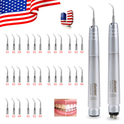 1/5/10 Dental Ultrasonic Air Perio Scaler Handpiece Hygienist 2/4H Tips ...