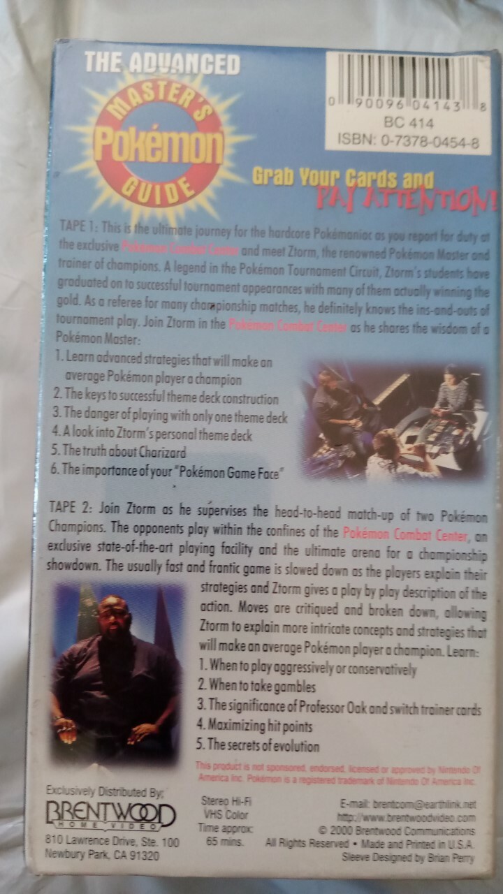 Advanced Pokemon Masters Guide (VHS, 2000, 2-Tape Set) for sale online ...