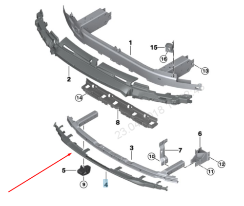 Original BMW G11 G12 725d 725Ld 730d 730dX Stossabsorber vorn unten ...