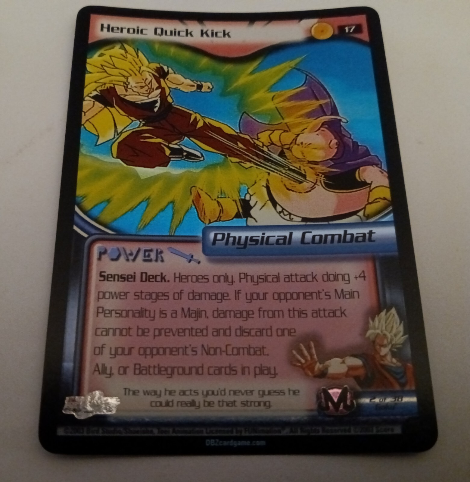 2003 Score DBZ Dragonball Ball Z FOIL Heroic Quick Kick 17 CCG Buu Saga ...