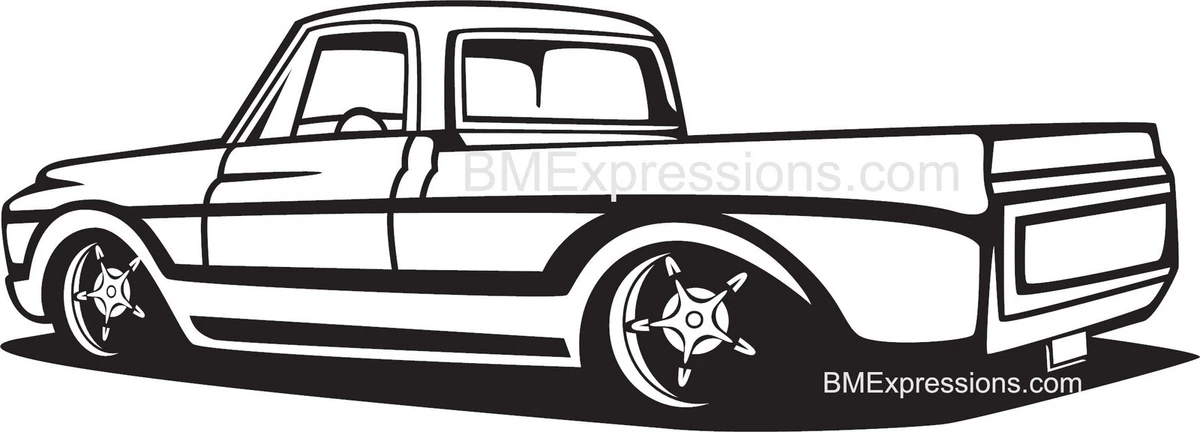 Chevy Lowrider Truck Drawings