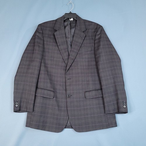 Haband Executive Division Men's Sport Coat Blazer Jacket Gray Plaid ...