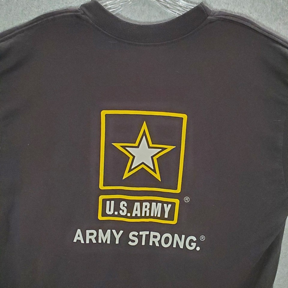US Army Men Shirt XL Black Are You Army Strong Military Logo Graphic ...
