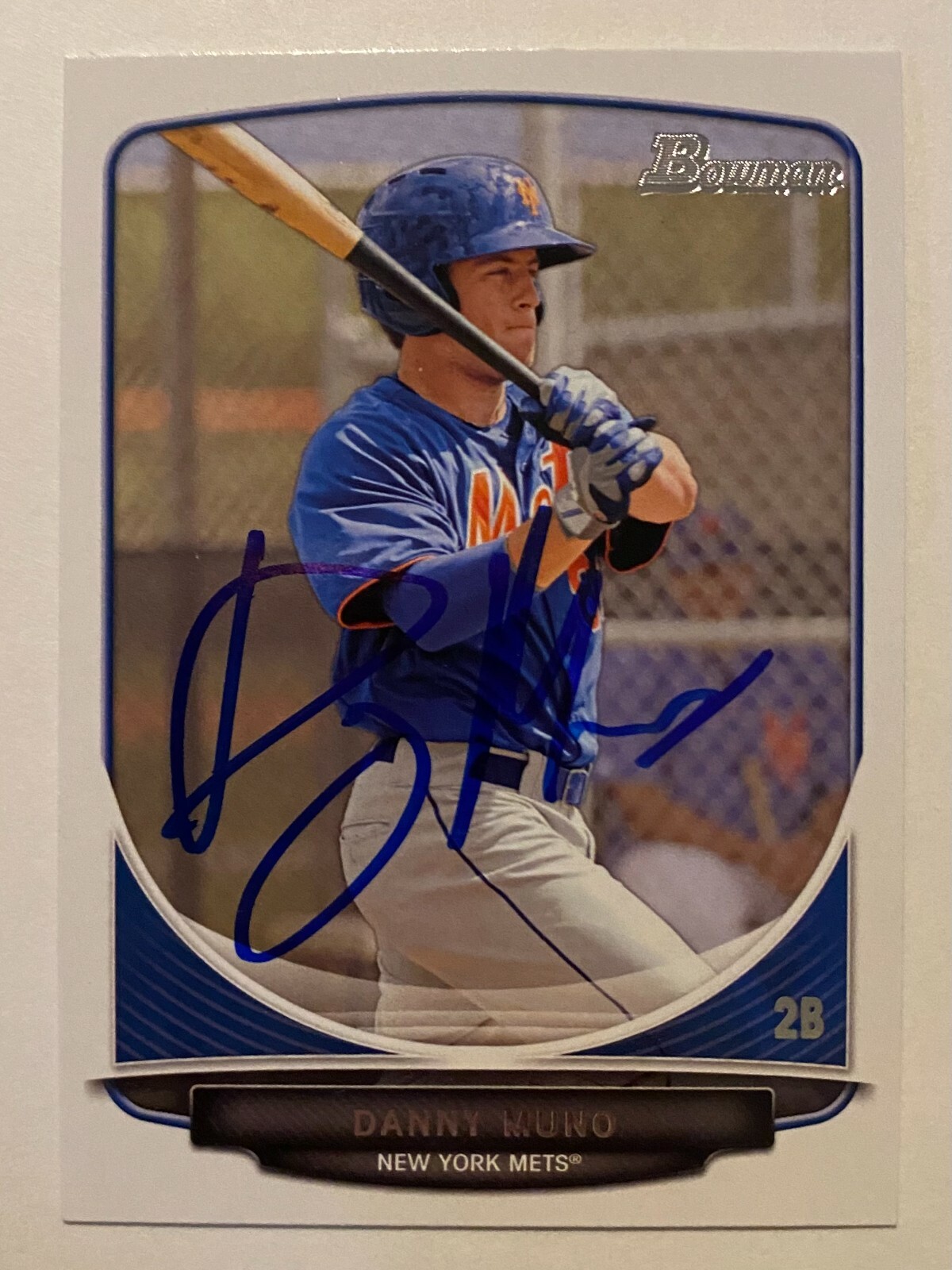 Danny Muno Signed Bowman #BP28 2013 Card New York Mets Auto MLB RAD | eBay