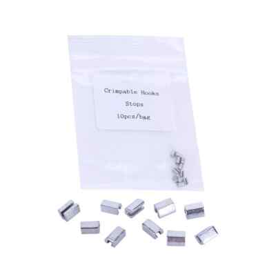 100Pcs Dental Orthodontic Crimpable Hook Split Sliding Stop for Arch ...