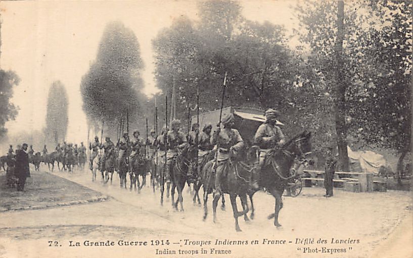 India - Indian Expeditionary Force - Indian troops in France - Parade ...