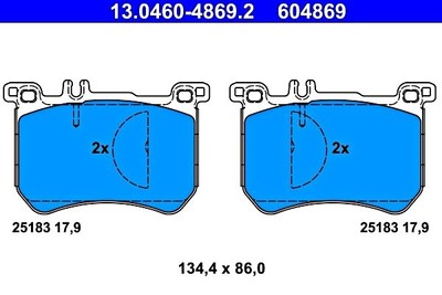ATE Disc Brake Pad Set For MERCEDES R231 V222 W222 W231 X222 0074203220 ...