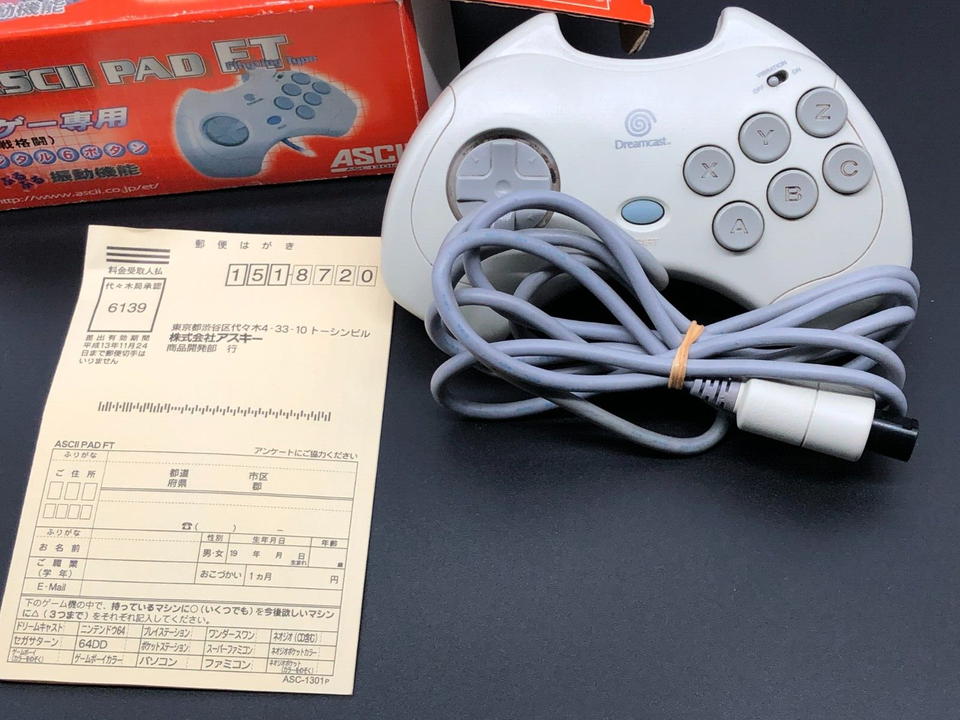ASCII PAD Fighting Type FT Controller Sega Dreamcast White Boxed | eBay