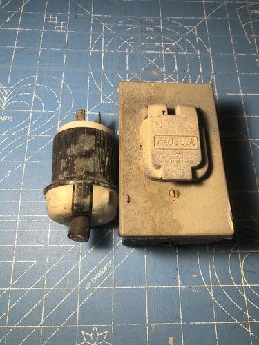 Electrical Box w Hubbell Receptacle + Twist-Lock Locking Plug 20A 250v ...