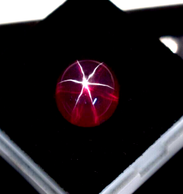 12 to 14 CT Ring Size Oval Cabochon RED Star Ruby Certified Loose ...