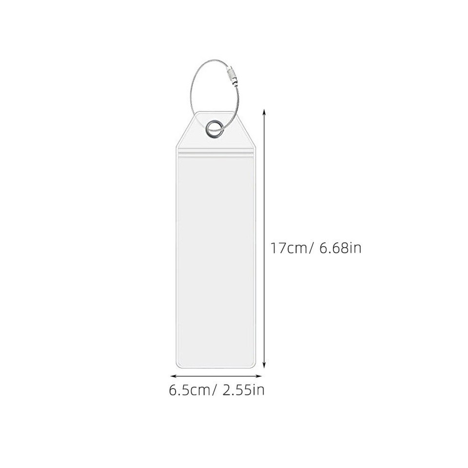 4 Pcs Luggage Tags Stainless Steel Key Ring Travel Suitcases Checked ...