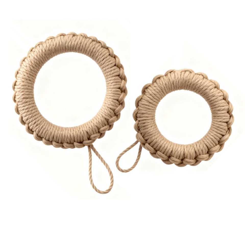 2pcs Handwoven Trivet Mat - 7.47'' 5.5'' Rope Coasters Country Style ...