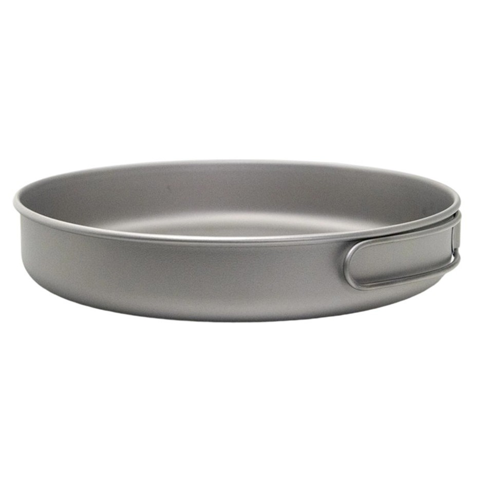 Pure Titanium Frypan Pot Without Handle for Ultralight Backpacking Use ...