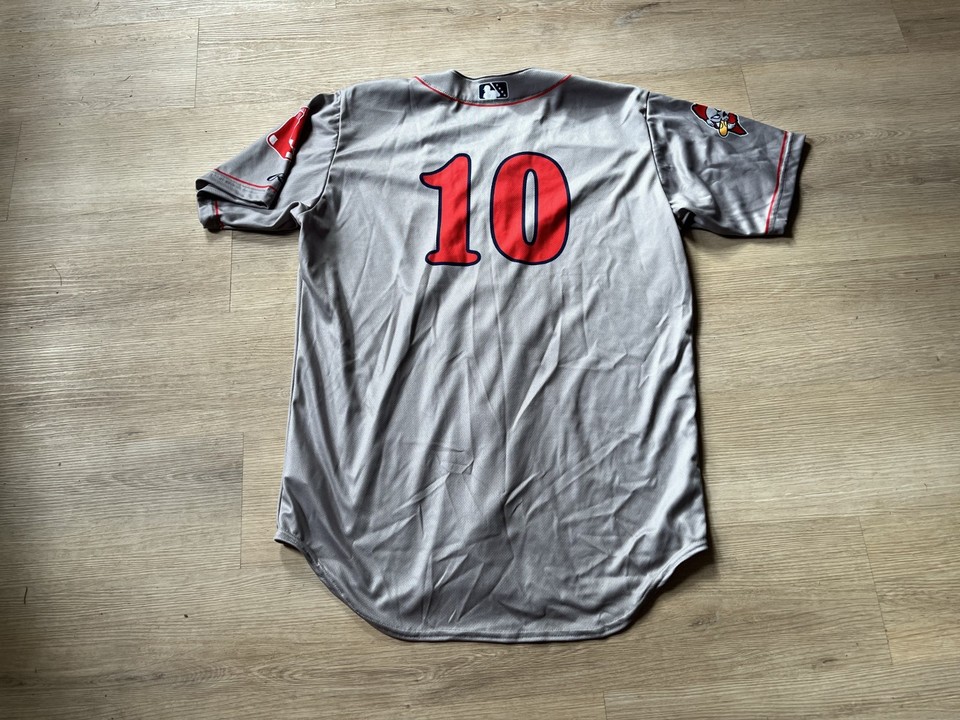 #10 Team Issued Portland Sea Dogs Gray Road Jersey Red Sox | eBay