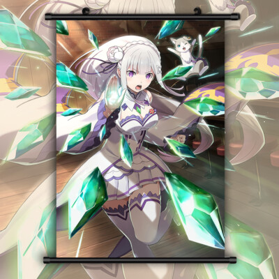 Re Zero Emilia Pack HD Canva Wall Poster Scroll Room Decor | eBay