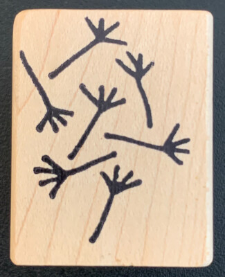 Magenta Bird Feet Claw Talon Prints Tracks Rubber Stamp | eBay