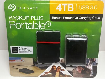 Seagate Backup Plus Portable 4TB (STKC4000600) Hard Disk Drive + Case ...