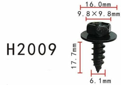 10PCS BUMPER TRUNK FENDER L=18mm Self Tapping Screw Fit TOYOTA ...