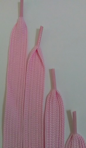 2 pairs pink thick fat flat wide shoelaces boots shoe lace pink fat boy ...