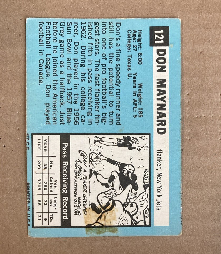 1964 Topps - #121 Don Maynard | eBay